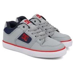 Sneaker DC Shoes "Pure Elastic", Kinder, Gr. 1(32), schwarz-wei&szlig; (schwarz, wei&szlig;, schwarz), Obermaterial:55.4% Leder, 44.6% Synthetikmaterial;, Schuhe Sneaker