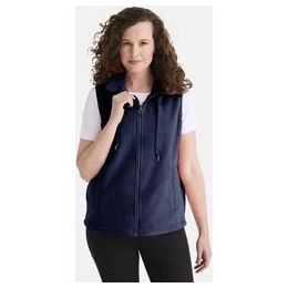 Fleeceweste STOOKER WOMEN "WILMA Fleeceweste mit Stehkragen", Damen, Gr. 48/50, blau (navy), 100% Polyester, slim fit normal, Westen Fleeceweste, Fleeceweste Stehkragen l&auml;ssig sportlich f&uuml;r Damen