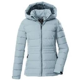 Steppjacke Killtec "KOW 10 WMN QLTD JCKT", Damen, Gr. 42, blau (hellblau), Obermaterial: 100% Polyester;Futter: 100% Polyester;F&uuml;llung: 100% Polyester, Jacken Steppjacke, Winddichte, wasserabweisende Damen Steppjacke mit verstellbarer Kapuze