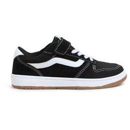 Sneaker Vans "RYLAND LS V", Kinder, Gr. 39, schwarz-wei&szlig; (schwarz, wei&szlig;), Leder, Synthetik, Textil, Schuhe Sneaker, mit Klett, f&uuml;r Kinder und Jugendliche