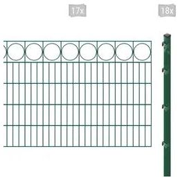 Doppelstabmattenzaun Arvotec "ESSENTIAL 100 zum Einbetonieren "Ring" mit Zierleiste", gr&uuml;n (dunkelgr&uuml;n), H:100cm, Kunststoff, Stahl, Zaunelemente, Zaunh&ouml;he 100 cm, Zaunl&auml;nge 2 - 60 m