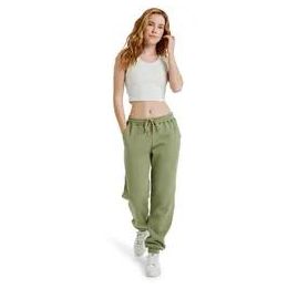 Jogger Pants Roxy "Surf Stoked Brushed", Damen, Gr. L, gr&uuml;n (oil gr&uuml;n), Obermaterial: 60% Walkfrottier, 40% Microfaser;, Hosen