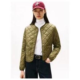 Steppjacke Tommy Hilfiger "LW PADDED REG QUILTED JACKET", Damen, Gr. XXL (44), utility olive, Steppware, Obermaterial: 100% Nylon, unifarben, regular fit h&uuml;ftlang, Rundhals, Jacken Steppjacke, in leicht verk&uuml;rzter L&auml;nge, Regular Fit