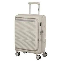 Hartschalen-Trolley Samsonite "PARALUX, verschiedene Gr&ouml;&szlig;en und Farben", Gr. B/H/T: 39cm x 55cm x 23cm 40 l, stone grau, Polypropylen, Koffer, mit arretierbarem und versenkbarem Druckknopf-Trolleysystem