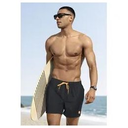 Badeshorts CMP "H Badeshorts", Herren, Gr. 58, N-Gr, schwarz, Microfaser, Polyester, unifarben, Badehosen Badeshorts, mit Dehnbund und Tunnelzug, schnell trocknendes Material