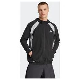 Trainingsjacke Adidas PERFORMANCE "TECH APPAREL", Herren, Gr. 3XL, schwarz, halo silber, Obermaterial: 87% Polyester, 13% Elasthan, normal, Jacken Trainingsjacke, f&uuml;r Fitness, aus Stretch-Materialien, atmungsaktiv