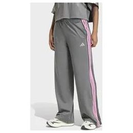 Sporthose Adidas SPORTSWEAR "W STA SEAS PT", Damen, Gr. S, N-Gr, grau six, ch solid grau, st tropic bloom, normal, gr., Obermaterial: 100% Polyester, Hosen Sporthose