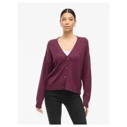 Strickjacke Vila "VIRIL V-NECK KNIT CARDIGAN - NOOS", Herren, Gr. XS, fig detail:schwarz melange, Feinstrick, Obermaterial: 50% Viskose, 28% Polyester, 22% Nylon, meliert, regular fit normal, V-Ausschnitt, Strickjacken Strickjacke, Materialmix, regular fit