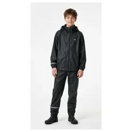 Regenmantel name it "NKNDRY10 Regenjacke und Hose im Set", Jungen, Gr. 116, schwarz, Web, Obermaterial: 100% Polyester, unifarben, regular fit normal, elastischer Bund, M&auml;ntel Regenanzug, Keine Latzhose Unifarben, casual, regular fit, Kunstfaser, Web