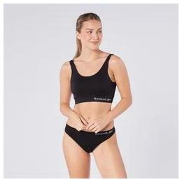 Bustier Reebok "KIRA", Damen, Gr. L (40), N-Gr, schwarz, Obermaterial: 89% Polyamid, 11% Elasthan, bedruckt, unifarben, figurbetont, BHs Bustier, breite Tr&auml;ger, ohne Verschluss, bequem, basic, ohne B&uuml;gel, mit Logo