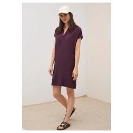 Blusenkleid Cecil, Damen, Gr. S (38), US-Gr&ouml;&szlig;en, rot (mulberry rot), Stoff, 88% Viskose, 12% Polyamid, unifarben, comfort fit normal, V-Ausschnitt, abgesteppt, Kleider Blusenkleid, im Hemdblusen-Style