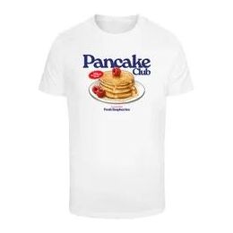 Mister Tee T-Shirt MISTERTEE "MisterTee Herren Pancake Club Tee", Damen, Gr. 4XL, wei&szlig;, 100% Baumwolle, bedruckt, normal, Rundhals, Shirts T-Shirt