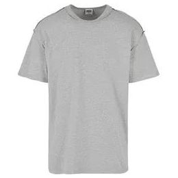 T-Shirt Urban Classics "Urban Classics Herren Oversized Inside Out Tee", Damen, Gr. XL, grau, 100% Baumwolle, unifarben, oversize, Rundhals, Shirts T-Shirt