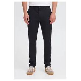 Chinohose Blend "BHTirak", Herren, Gr. 33, L&auml;nge 32, schwarz, Twill, 98% Baumwolle, 2% Elasthan, unifarben, normal lang, Hosen Chinohose, Stoffhose mit G&uuml;rtelschlaufen und Leder-Details - Regular Fit