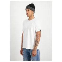 T-Shirt Alpha Industries "Basic T-Shirt SL TPU", Herren, Gr. 3XL, wei&szlig; (wei&szlig;, chrome), Obermaterial: 100% Baumwolle, Shirts T-Shirt