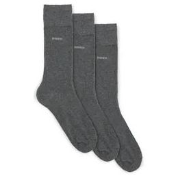 Businesssocken BOSS "3P RS Uni CC", Herren, Gr. 47-50, grau (medium grau 031), Baumwollmischung, elastisch, Socken, mittelhoch, verst&auml;rkte Zehen- und Fersenpartie