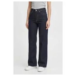 High-waist-Jeans Only "ONLMADISON BLUSH HW WIDE DNM REA024 NOOS", Damen, Gr. XS (34), L&auml;nge 30, blau (dunkelblau denim detail:rinse), Denim/Jeans, Obermaterial: 92% Baumwolle, 6% Elastomultiester, 2% Elasthan, unifarben, relaxed fit, Jeans High-Waist-Jeans