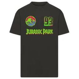 T-Shirt Merchcode "Merchcode Jurassic Park Oversize Tee", Damen, Gr. M, schwarz, 100% Baumwolle, bedruckt, oversize, Rundhals, Shirts T-Shirt