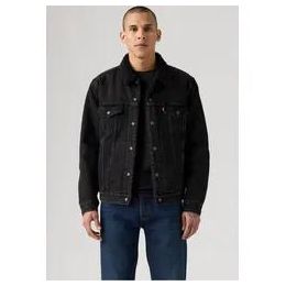 Levi's Kurzjacke LEVI'S "SHERPA", Herren, Gr. S, built to last sherpa, Denim/Jeans, Obermaterial: 100% Baumwolle, 1-Knopf-Manschette mit Druckknopf, Jacken Kurzjacke, mit Sherpa F&uuml;tterung