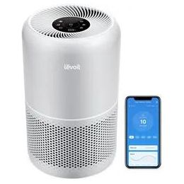 Luftreiniger LEVOIT "Core 300S Pro Smart Air Purifier", grau, B:22cm H:36cm T:22cm, Luftreiniger, Luftreiniger, 3-Stufen-HEPA-Filtersystem, leiser Reiniger f&uuml;r Allergiker