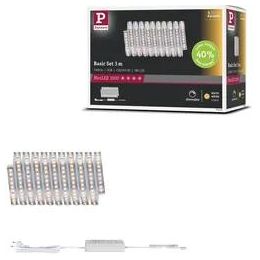 Paulmann LED-Streifen "MaxLED 1000 LED Strip Warmwei&szlig; Basisset", silber (silberfarben), Dioden 384 Stk., Gesamtl&auml;nge 3m, Lichterketten, LED-Streifen