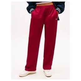 Tommy Hilfiger Trainingshose TOMMY JEANS "TJW ARCHIVE TRACK PANT", Herren, Gr. XL (42), N-Gr, lavish cerise, Web, Obermaterial: 89% Polyester, 11% Elasthan, unifarben mit Farbeinsatz, relaxed fit kn&ouml;chellang, Hosen Trainingshose