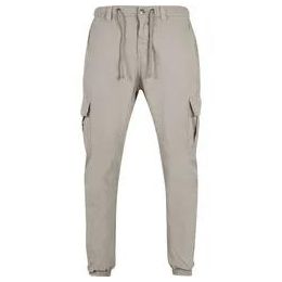 Cargohose Urban Classics "Urban Classics Herren Cargo Jogging Pants", Damen, Gr. 5XL, US-Gr&ouml;&szlig;en, wolfgrau, 100% Baumwolle, unifarben, slim fit, Hosen Cargohose