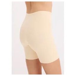 Radlerhose bonprix, Damen, Gr. 52/54 (XXL), N-Gr, beige, Obermaterial: 80% Polyamid, 20% Elasthan, unifarben, Hosen Radlerhose, aus Polyamid und Baumwolle, mit Gummizug-Verschluss
