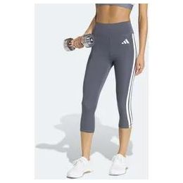 Trainingstights Adidas PERFORMANCE "OPTIME ESSENTIALS WORKOUT 3-STREIFEN 3/4 LEGGINGS", Damen, Gr. M, N-Gr, aurora onix, wei&szlig;, normal, gr., Obermaterial: 85% Polyester, 15% Elasthan, 3/4-L&auml;nge, Hosen