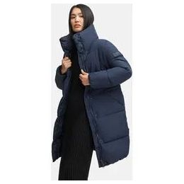 Wintermantel Navahoo "Wolkenkuss 14", Damen, Gr. M (38), blau (navy), Obermaterial: 100% Polyester. Innenfutter: 100% Polyester. Wattierung: 100% Polyester. &Auml;rmelfutter: 100% Polyester, Basic, gerade knieumspielend, &Auml;rmel ohne &Auml;rmelschlitz Rippb&uuml;ndchen, M&auml;ntel Wintermantel, Winter Steppmantel