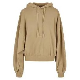 Rundhalspullover Urban Classics "Urban Classics Damen Ladies Organic Oversized Terry Hoody", Damen, Gr. M/L, unionbeige, 100% Baumwolle, unifarben, oversize, ohne Ausschnitt, Pullover Rundhalspullover