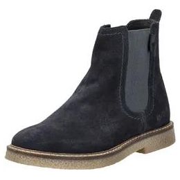 Stiefelette Kickers "Kickers Stiefelette Veloursleder/Textil", Damen, Gr. 37, blau (marine), Textil, Veloursleder, Schuhe Stiefelette