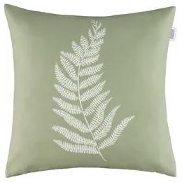 Sch&ouml;ner Wohnen Dekokissen "Viva", gr&uuml;n, B:45cm L:45cm, Obermaterial: 92% Baumwolle, 8% Polyester, SCH&Ouml;NER WOHNEN-KOLLEKTION, Dekokissen_Sitzkissen_Kissenh&uuml;llen, im Naturlook