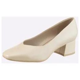 Pumps Caprice, Damen, Gr. 39, beige, Glattleder, Leder, Schuhe Pumps