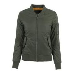 Allwetterjacke Urban Classics "Urban Classics Damen Ladies Basic Bomber Jacket", Damen, Gr. S, olive, 100% Polyamid, unifarben, normal, amerikanischer Ausschnitt, Jacken