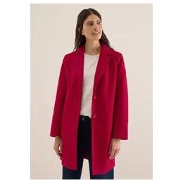 Wollmantel Cecil, Damen, Gr. XXL (46), rot (beaujolais rot), Stoff, Obermaterial: 90% Polyester, 10% Viskose; Futter: 100% Polyester, unifarben, comfort fit ca. Mitte Oberschenkel, V-Ausschnitt, abgesteppt, M&auml;ntel, mit Reverskragen