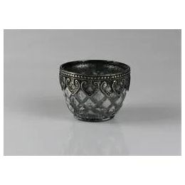 Windlicht AM Design "aus Glas", grau, B:11,5cm H:10cm, Glas, Kerzenhalter, Windlicht, 2er Set, BxH: 11,5x10 cm