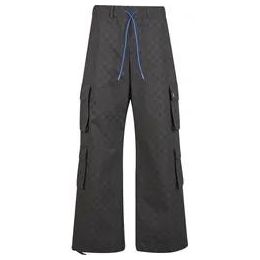 Cargohose PEQUS "PEQUS PEQUS Monogram Cargo", Herren, Gr. L, US-Gr&ouml;&szlig;en, schwarz, 100% Polyester, loose fit, Hosen Cargohose