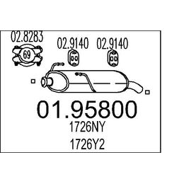 MTS MARKENTECHNIKSERVICEGMBH & CO. KG MTS Endschalld&auml;mpfer 0195800 f&uuml;r Peugeot