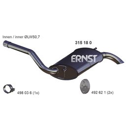 Ernst Endschalld&auml;mpfer 315180 f&uuml;r Ford