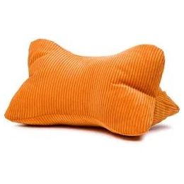 G&ouml;zze Nackenkissen G&Ouml;ZZE "Cord Lesekissen Capri", orange, B:40cm H:19cm L:25cm, Polyester, Funktionskissen