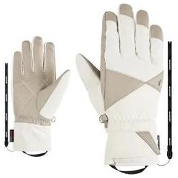 Skihandschuhe Ziener "KOANA-Z AS PR glove lady", Damen, Gr. 8,5, wei&szlig;, Obermaterial: 100% Polyester; Innenseite: 100% Polyester; Futter: 100% Polyester; Futter 2: 100% Polyester; Wattierung: 100% Polyester, Handschuhe