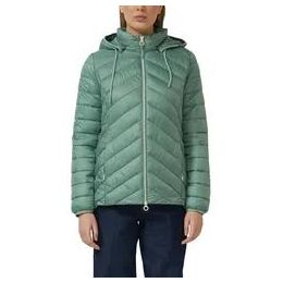 Steppjacke s.Oliver, Damen, Gr. 36, sage gr&uuml;n, Web, Obermaterial: 100% Polyester, unifarben, tailliert h&uuml;ftlang, Rundhals, B&uuml;ndchen, Jacken Steppjacke, mit Kapuze und Kordelzug