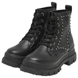 Stiefel Buffalo "Buffalo ASPHA RLD STUD - VEGAN NAPPA", Damen, Gr. 42, schwarz, Polyurethan, unifarben, Schuhe Stiefel