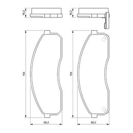 Bosch Bremsbelagsatz, Scheibenbremse 0986424714 f&uuml;r KIA