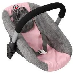 Bayer Chic 2000 Puppen Autositz CHIC2000 "mit Adapter", rosa (melange grau, rosa), Puppenausstattungen, KinderB:30cm H:35cm T:30cm, Kunststoff, Polyester, Stahl, passend f&uuml;r Puppenwagen Mika, Nele, Jara, Linus und Linus Duo, B:30cm H:35cm T:30cm