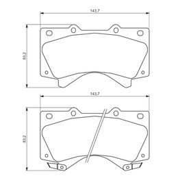 Bosch Bremsbelagsatz, Scheibenbremse 0986494449 f&uuml;r TOYOTA LEXUS