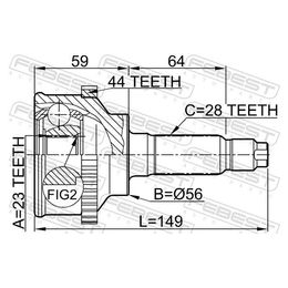 FEBEST Gelenksatz, Antriebswelle 0510018a44 Vorderachse f&uuml;r MAZDA