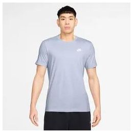 T-Shirt Nike SPORTSWEAR "M NSW CLUB TEE", Herren, Gr. L, ghost, wei&szlig;, Jersey, Obermaterial: 100% Baumwolle, regular fit normal, Rundhals, Shirts T-Shirt, Regular Fit, Kurzarm, Rundhalsausschnitt