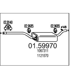 MTS MARKENTECHNIKSERVICEGMBH & CO. KG MTS Mittelschalld&auml;mpfer 0159970 f&uuml;r Ford